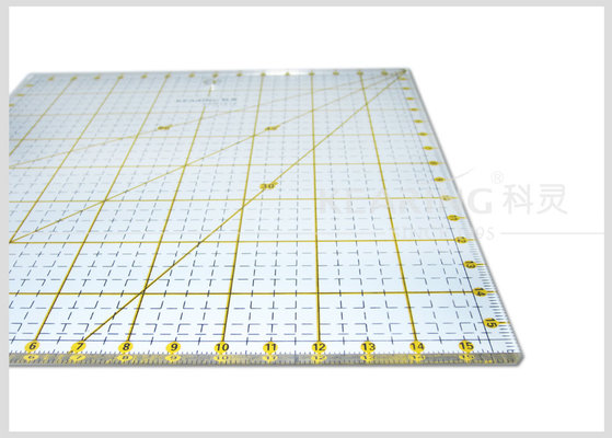Kearing Rigid Plastic Patchwork Quilting Rulers Metric Squares for Quilt 16 * 16 CM