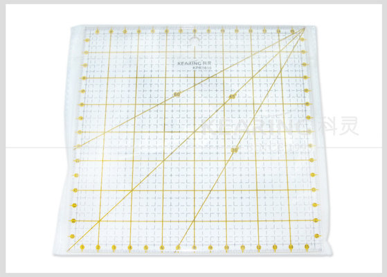 Kearing Rigid Plastic Patchwork Quilting Rulers Metric Squares for Quilt 16 * 16 CM