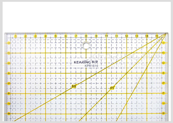 Kearing Rigid Plastic Patchwork Quilting Rulers Metric Squares for Quilt 16 * 16 CM