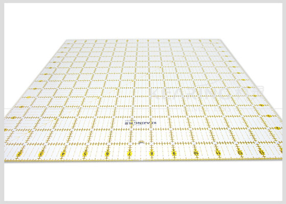 Kearing Clear Rigid Acrylic Plastic Square Rulers For Quilting / Square Quilting Rulers 15 * 15 INCH