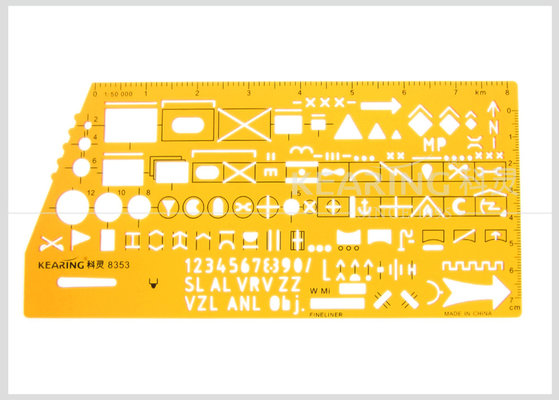 Kearing Flexible Plastic Scale Protractor For Military Map Guiding 8353 NATO Template