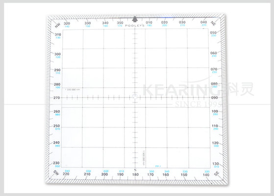 Plastic Nautical Miles Scale Ruler Square Protractor Plotter 1: 500 000