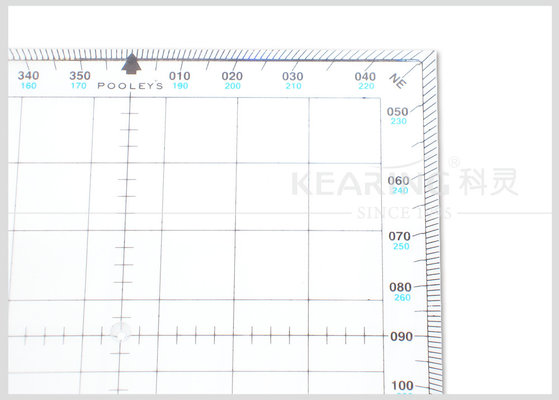 Plastic Nautical Miles Scale Ruler Square Protractor Plotter 1: 500 000
