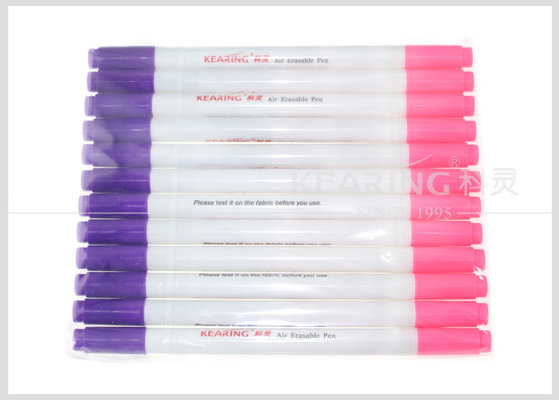 Dual Tips Auto Vanishing Pen , Violet & Pink Color Permanent Fabric Marker Auto Disappear Shortly
