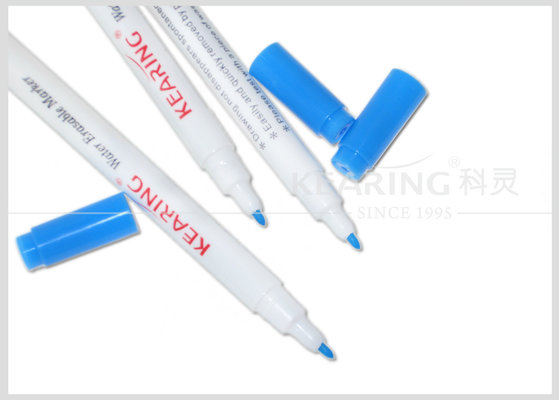 Kearing Dual Tips Water Erasable Markers White & Blue Color for Temporary Marking on Fabric Easily Wash Off
