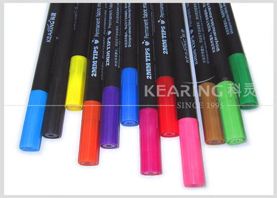 Kearing DIY Fabric Marker 12 Assorted Pens Kids Funny Drawing Resist Normal Laundry