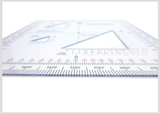 Professional Plastic Field Kit Square Military Scale Protractor 1: 50000 1: 100000 for Soldiers # KMP-2