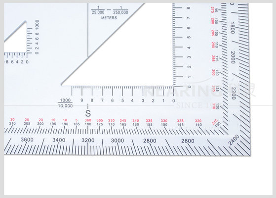 Professional Plastic Field Kit Square Military Scale Protractor 1: 50000 1: 100000 for Soldiers # KMP-2