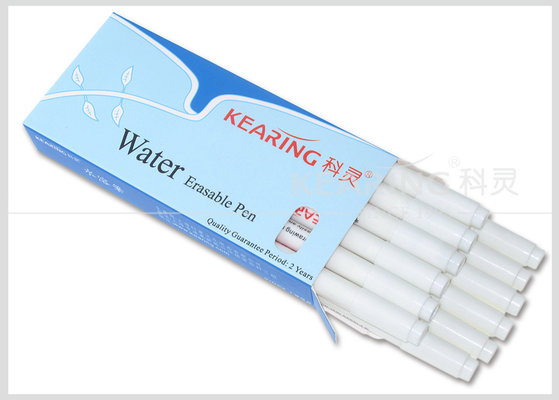 Kearing Top Rated White Color Fibre Tip Water Erasable Markers Easily Wash Off from Garment Fabric