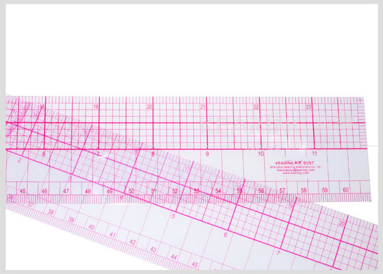 24'' / 60 cm Multi Use Tailors Plastic Pattern Making Ruler Drawing Template Grading Ruler