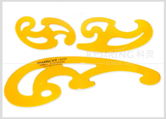 Kearing Yellow plastic French Curve Rulers for pattern making #1203S