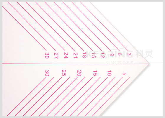 PVC Kearing Plastic Student Grading Triangle 30cm with Protractor Flexible Triangle Quilt Ruler