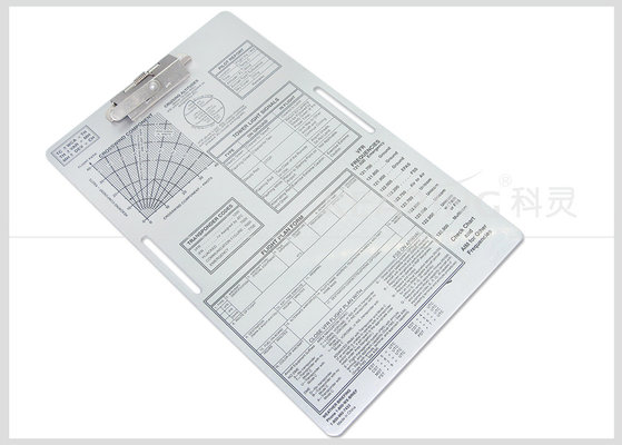 Silk printing Aviation Supplies Kearing Metal A4 Pilot Kneeboard Clipboard for Flight Training VFR