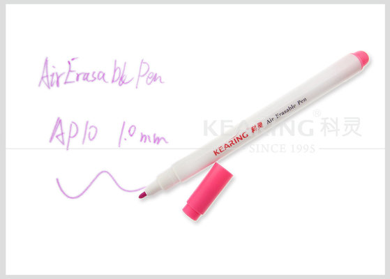 Kearing Single Tip Pink Textile Air Air Erasable Fabric Marking Pen With 1.0 Nib On Sewn Areas# AP10