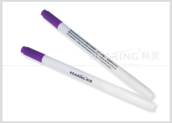 Dual Tip Air Disappearing Ink Pen Sewing Violet Color For Short Time Fabric Marking With Eraser