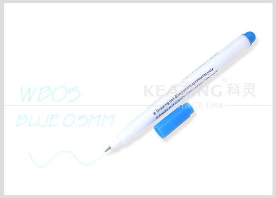 Kearing Erasable Markers 0.5MM Metal Tip Blue Color Water Erasable Pen for Sewn Area ASTM EN71