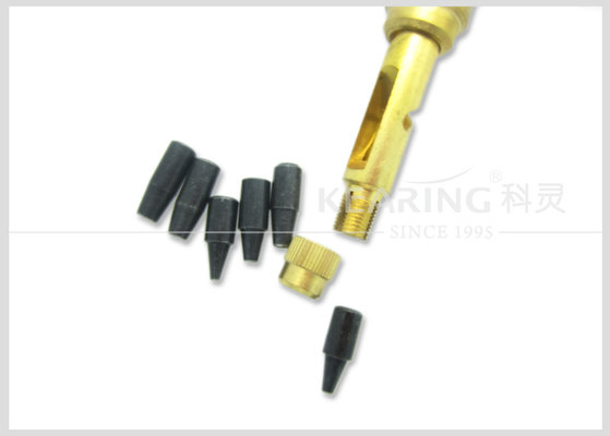 Luxury Tailor Wooden Handle Screw Punch Tool with 5 Bullet Tips 2mm 2.5mm 3mm 4mm 5mm