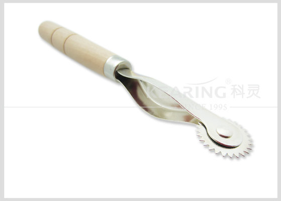 Economical Tracing Wheel Pattern Making Tools With Wooden Handle / Dentate Tracer For Tailors DT10-W