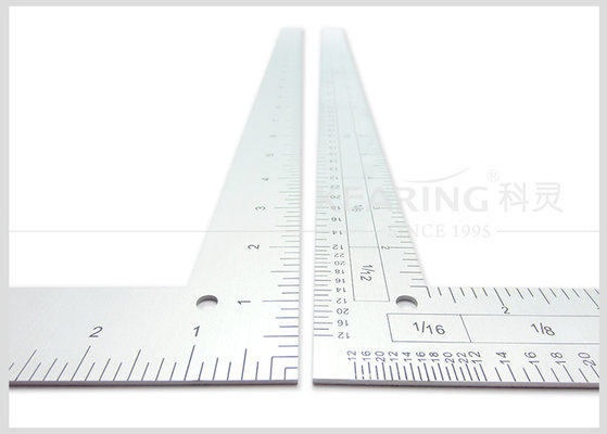 Kearing Luxury L Shaped Garment Ruler 14'' / 24'' Fashion Design Metal Ruler for Students