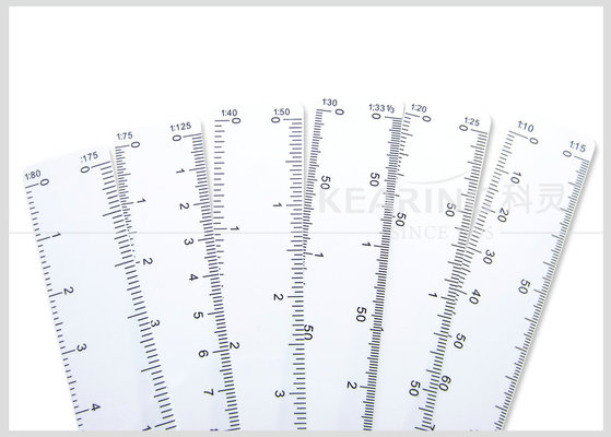Kearing Fan Architect Scale Ruler For Engineer 12 Different Proportions With Leather Sheath For Protection