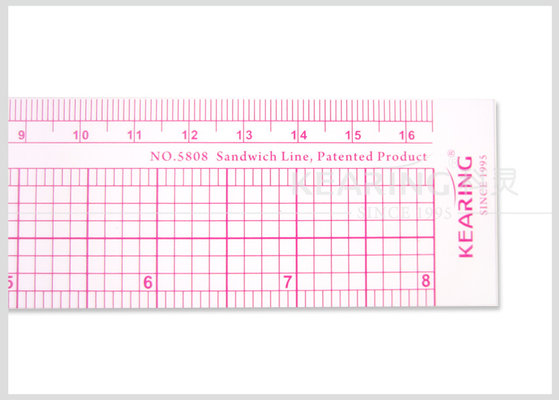 Kearing Plastic L Square Ruler 8'' Flexible Fashion Design Rulers 16 cm Length #5808