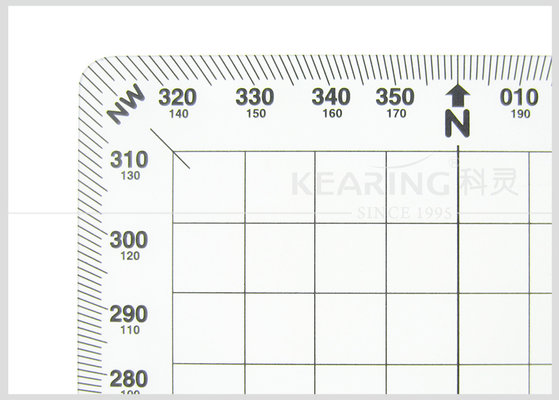 Aviation Passion Plastic Square Standard Protractor For adult pilot 108 * 108 Mm