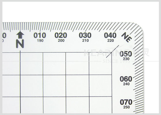 Aviation Passion Plastic Square Standard Protractor For adult pilot 108 * 108 Mm