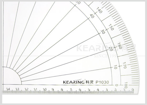 Rigid Plastic Sew Design Angle Measuring Instruments Protractor Ruler 30cm France Quilting Ruler