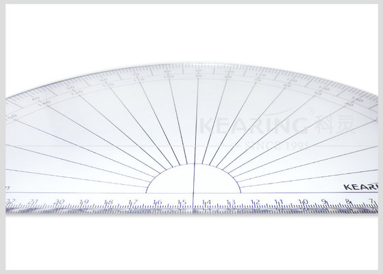Rigid Plastic Sew Design Angle Measuring Instruments Protractor Ruler 30cm France Quilting Ruler