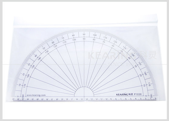 Rigid Plastic Sew Design Angle Measuring Instruments Protractor Ruler 30cm France Quilting Ruler