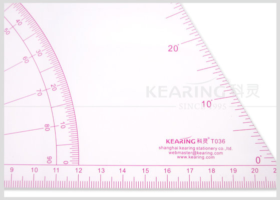 Flexible Plastic Kearing Triangle Quilting Ruler 30° 60° For Sew Area