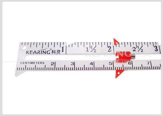 Kearing Metal 6'' Sewing Knitting Gauge with Sliding Marker 15.24cm in Blister Card Package