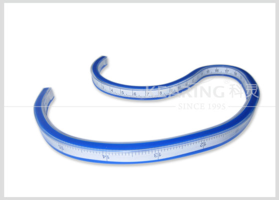 Plastic Art Design Flexible Curve Ruler 40 CM & 16'' Blue Color Kearing China KF-40