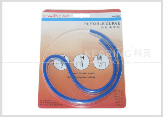 Plastic Art Design Flexible Curve Ruler 40 CM & 16'' Blue Color Kearing China KF-40
