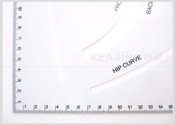 White Plastic Fashion Design Patchwork Quilting Rulers 0.2 MM thickness Rectangle Shaped Ruler 40 * 28 CM