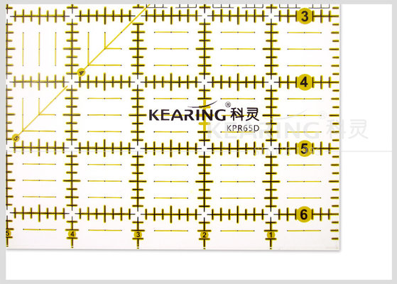 Kearing 6.5 '' * 6.5 '' Clear Rigid Square Patchwork Quilting Rulers with Acrylic Material