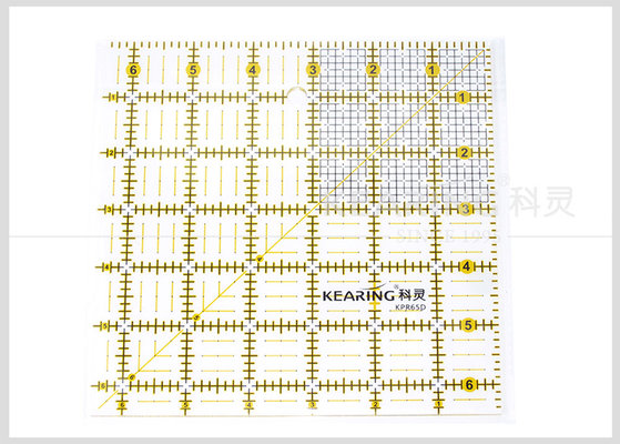 Kearing 6.5 '' * 6.5 '' Clear Rigid Square Patchwork Quilting Rulers with Acrylic Material