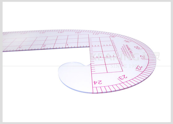 24'' Durable French Curve Ruler Pattern Making Imperial Garment Ruler , 1.2mm Thick