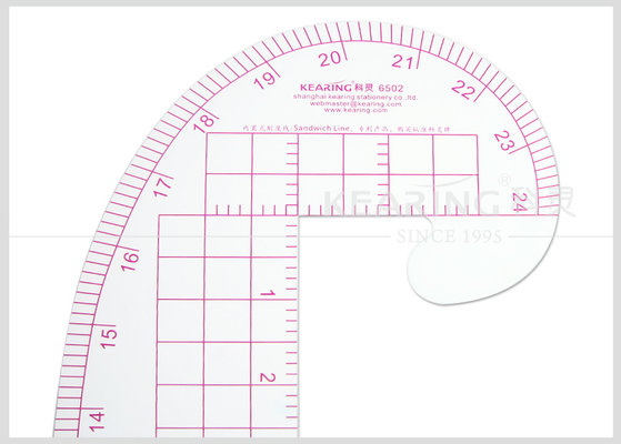 24'' Durable French Curve Ruler Pattern Making Imperial Garment Ruler , 1.2mm Thick