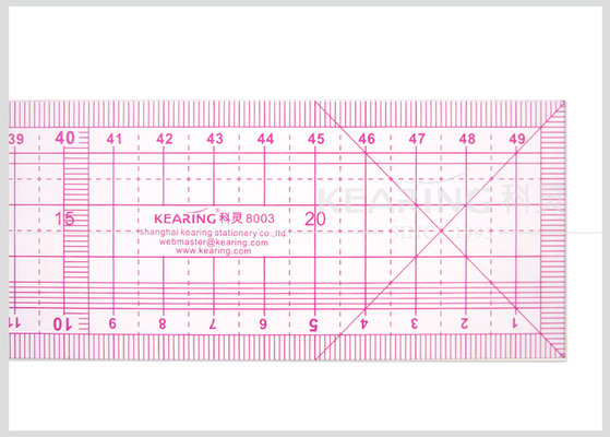 Durable Plastic 50CM Pattern Grading Ruler With Protractor Grading Rule Sandwich Line
