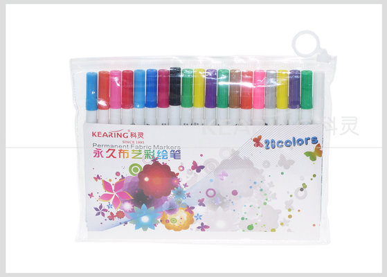 Kearing DIY Fabric Paint Pen Kids New Year Gift Permanent T shirt Marker 2.0 MM Fiber Tip Fabric Marker