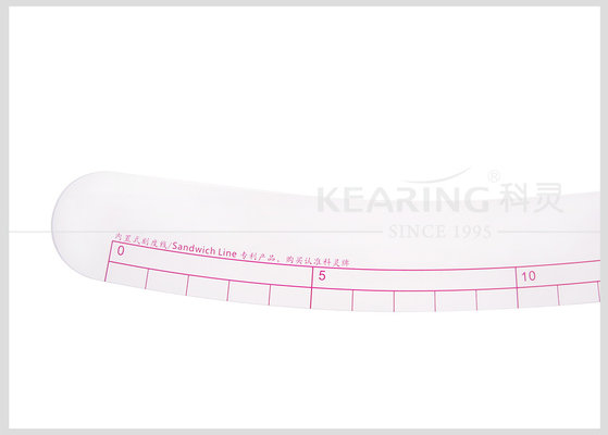 Kearing Flexible Garment Vary Form Curve Ruler 45cm with Protractor