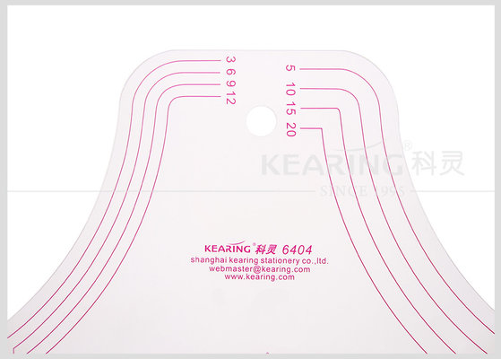 Plastic Fashion Design Vary Form Curve Ruler Protractors with Seam Allowance Lines