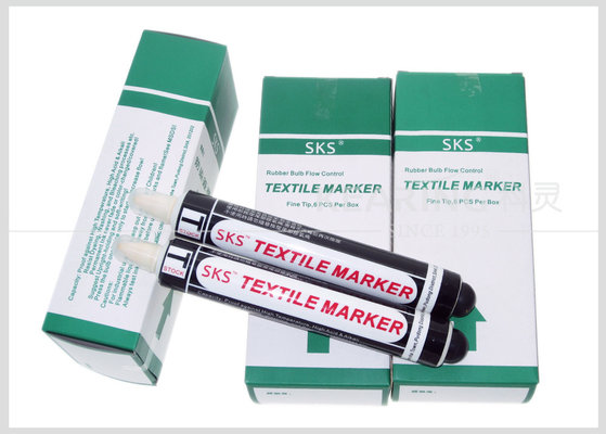 SKS Knitting Dyeing Permanent Yellow Textile Marker Pen Resist Alkali Acid Industrial Marking Pen
