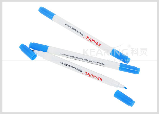 Blue Color Water Erasable Markers Dual Tip 1.0 MM tip / 0.5 MM tip for Fabric Marking