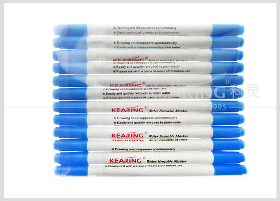 Blue Color Water Erasable Markers Dual Tip 1.0 MM tip / 0.5 MM tip for Fabric Marking