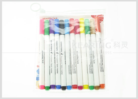 Colorful Non-Toxic Fabric Paints And Pens For Creating On Shoes / Hats / T Shirts With 2.0mm Fiber Tip #FM20