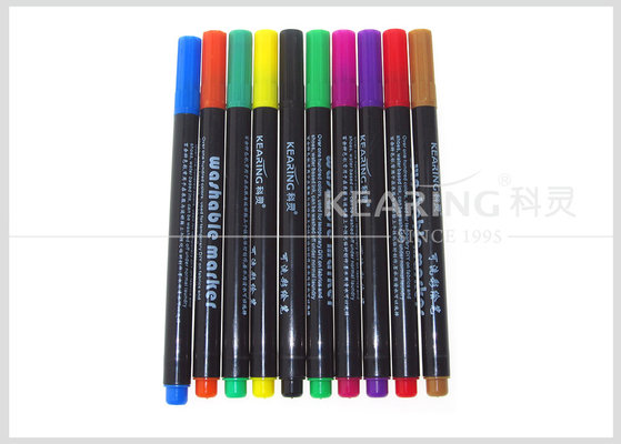 DIY Drawing 2.0mm Tip Fabric Paint Pen , Colorful Washable T Shirt Marke
