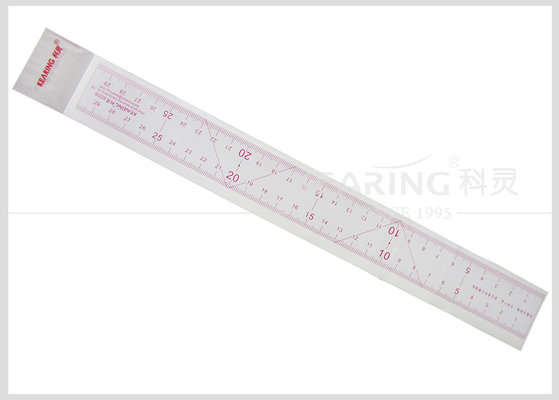 Clear Red  Long Pattern Making Ruler Soft Flexible Curve Ruler 30 * 3 Cm