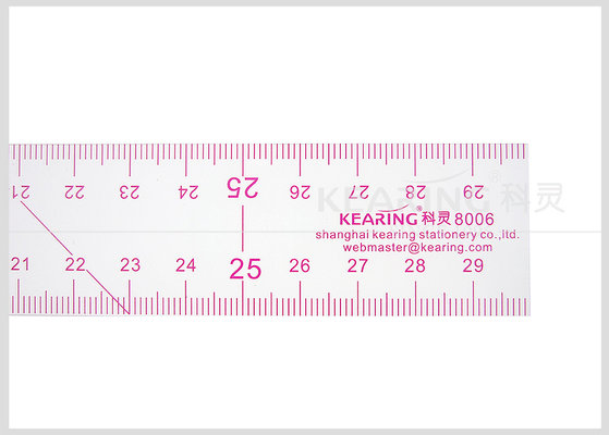 Clear Red  Long Pattern Making Ruler Soft Flexible Curve Ruler 30 * 3 Cm